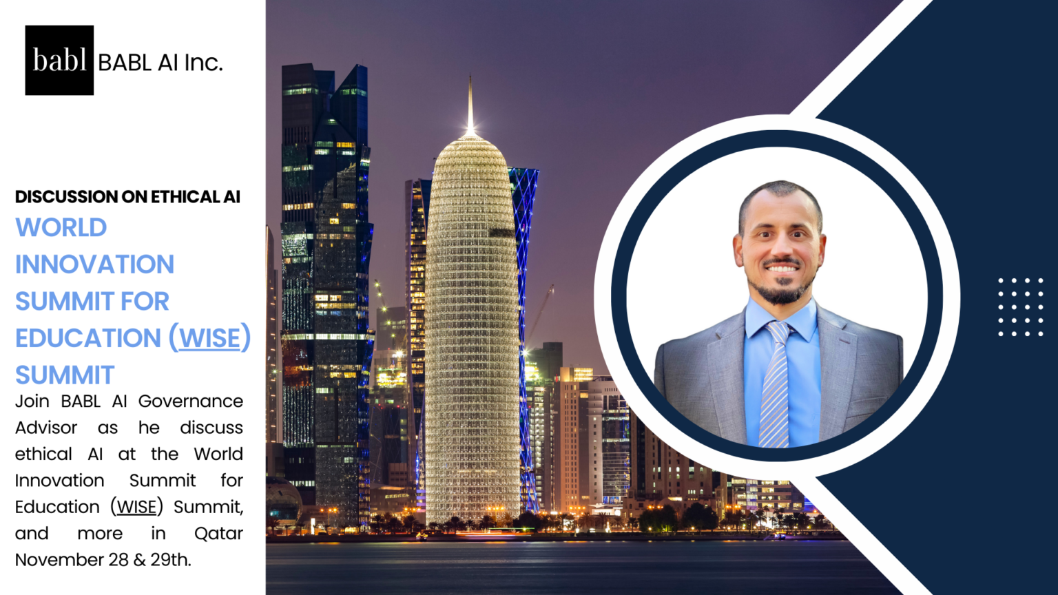 BABL AI Advisor to Speak at WISE Summit in Qatar - BABL AI